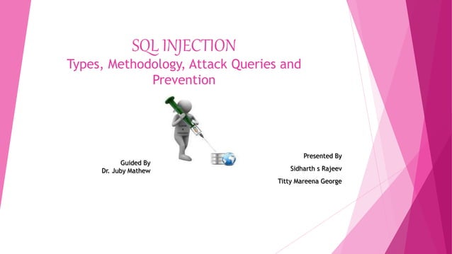 Sql Injection Pptx Databases Computer Software And Applications