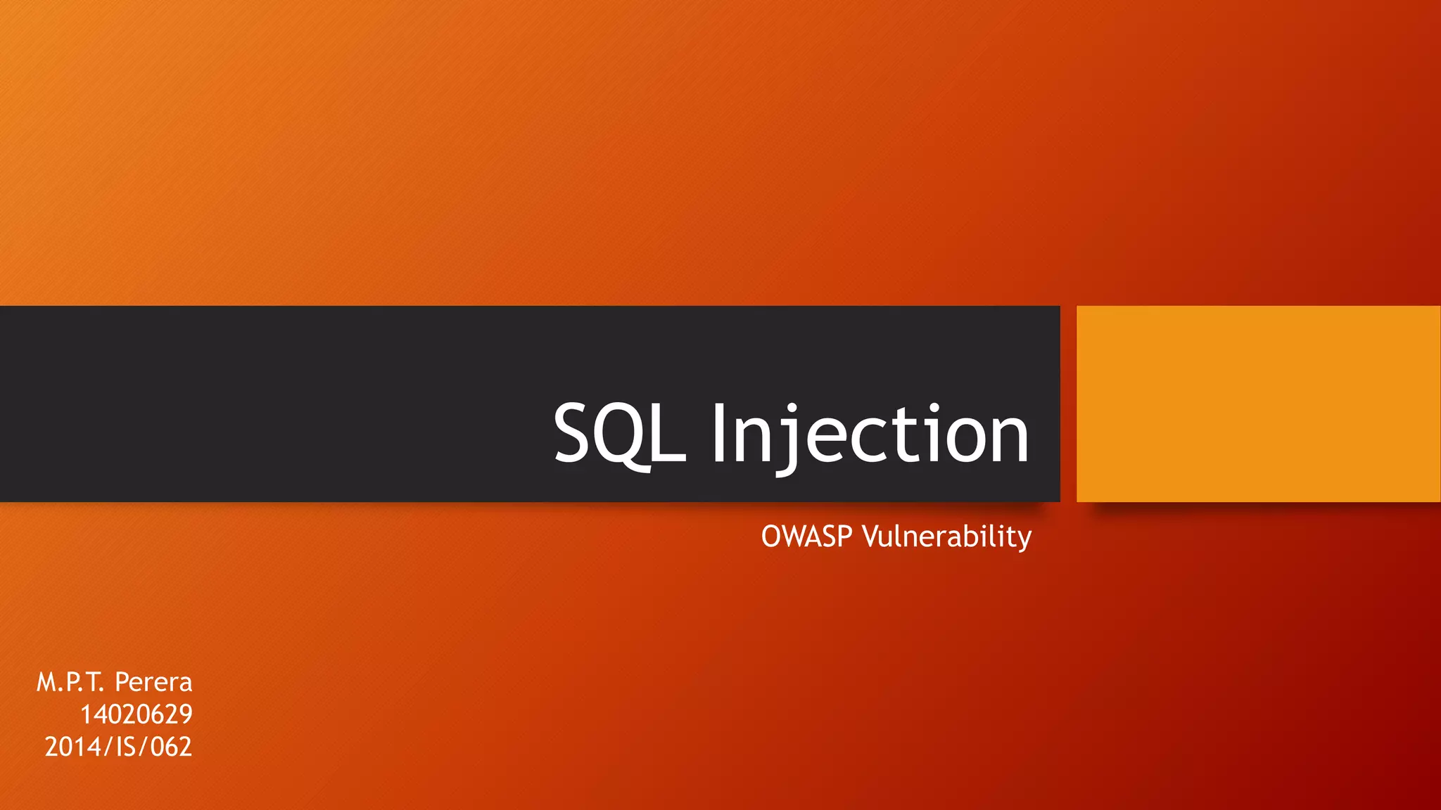 Sql Injection Ppt