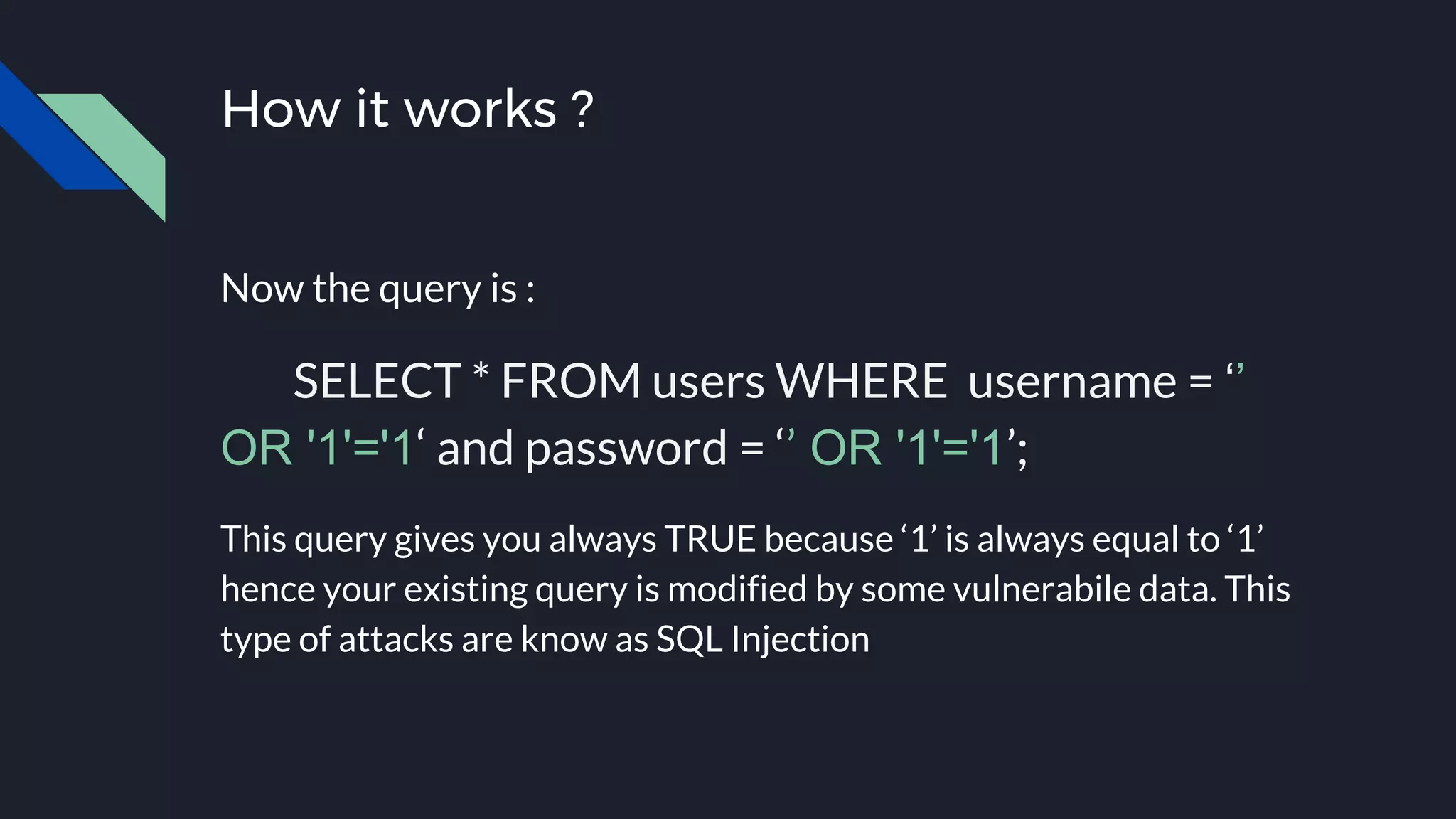 Sql injection | PPT