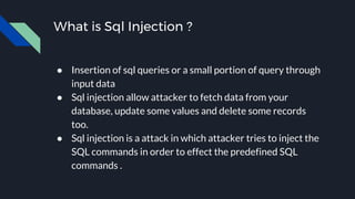 Sql injection | PPT