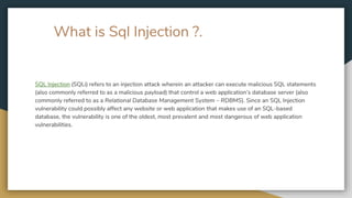 Sql injection | PPT