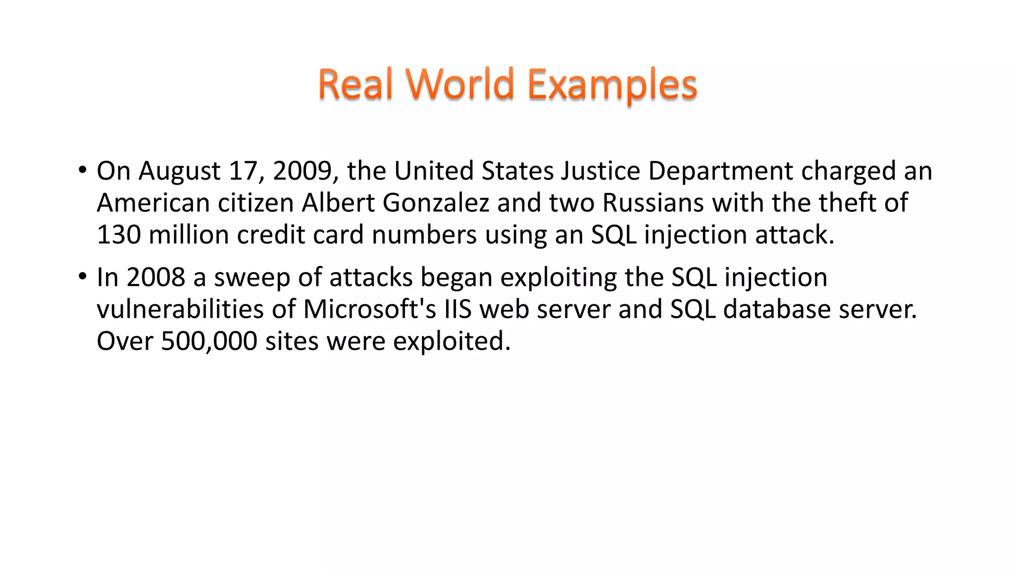 Sql injection | PPT