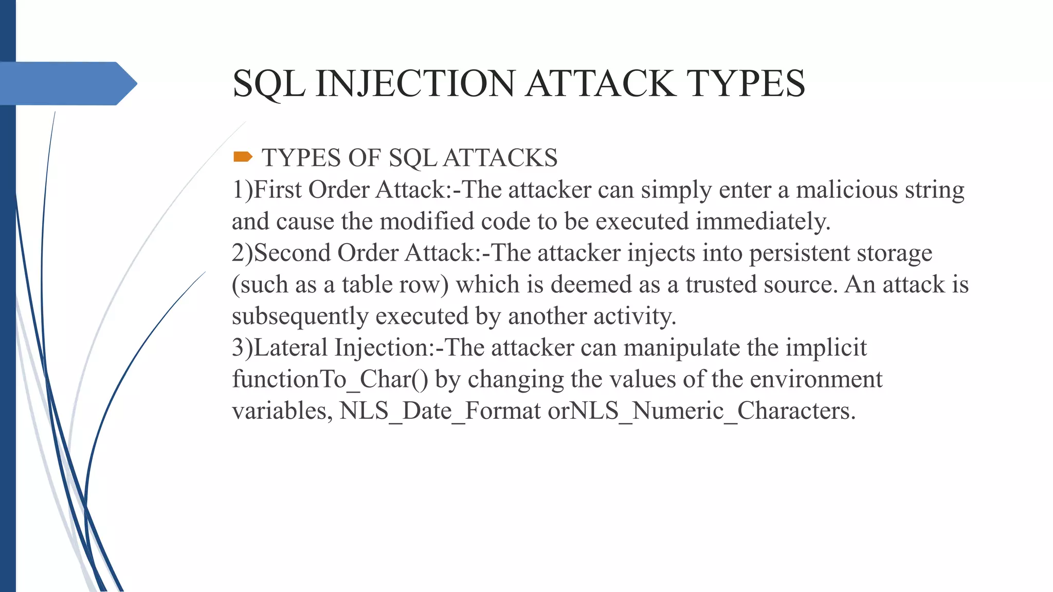 Sql Injection Pptx Databases Computer Software And Applications 3190