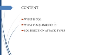 Sql injection | PPTX
