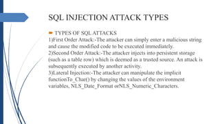 Sql injection | PPTX