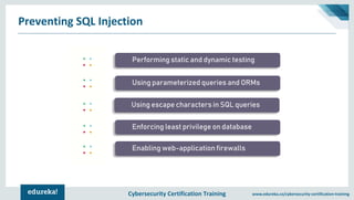What is SQL Injection Attack | How to prevent SQL Injection Attacks? | Cybersecurity Training ...
