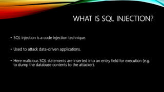 Sql injection | PPT