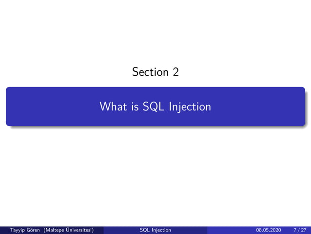 Sql Injection | PPT