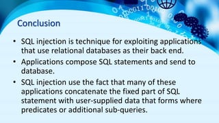 Sql injection | PPT