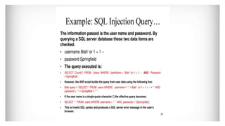 sql injection and prevention | PPT