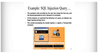 sql injection and prevention | PPT | Free Download