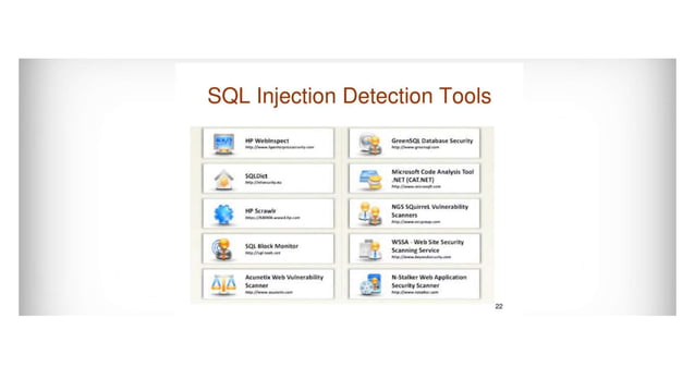 sql injection and prevention | PPT