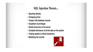 sql injection and prevention | PPT | Free Download