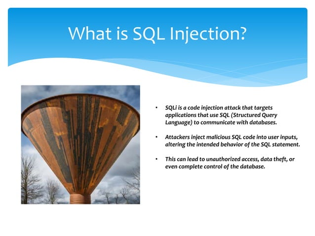 SQL Injection Introduction and Prevention | PPTX