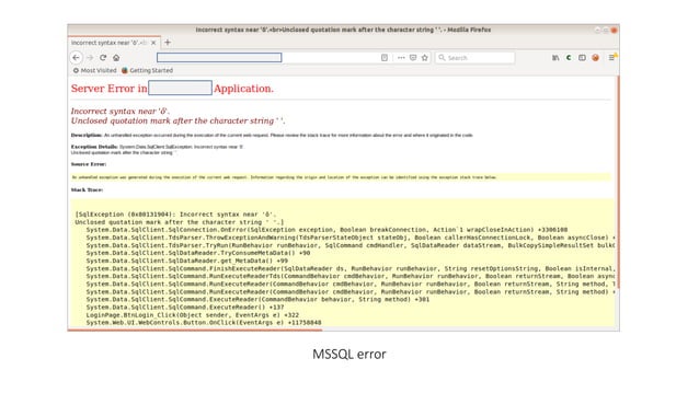 Sql Injection Colombo Cybersecurity Meetup Ppt Free Download