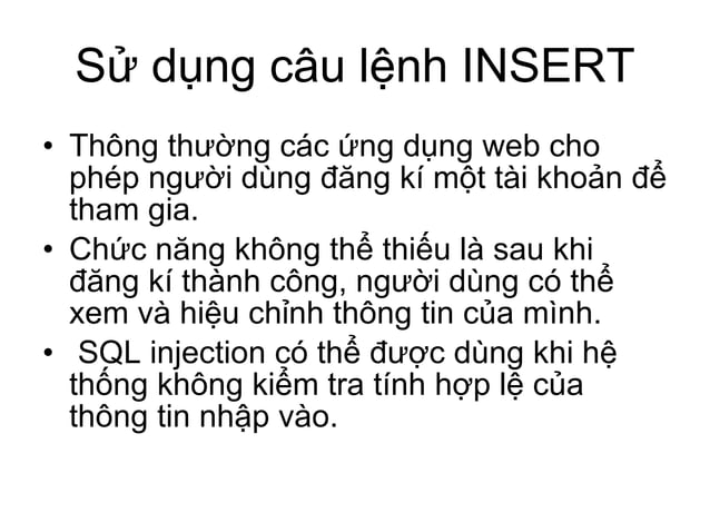 Sql Injection Demo It