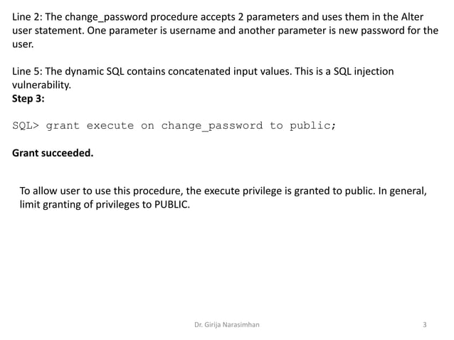 Sql injection invoker's right | PPT