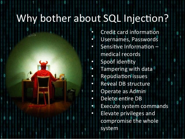 Sql Injection - Vulnerability and Security