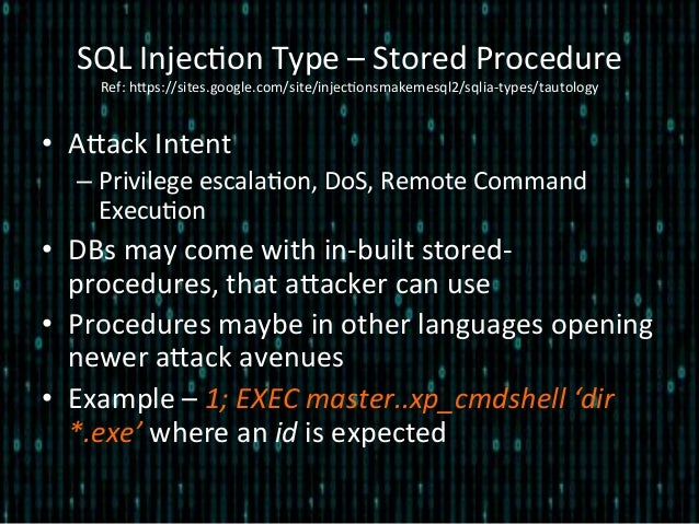 Sql Injection - Vulnerability and Security