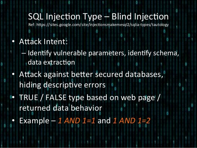 Sql Injection Vulnerability And Security