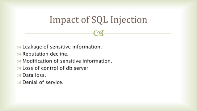 Sql injection | PPT