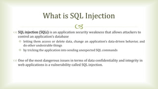 Sql injection | PPT