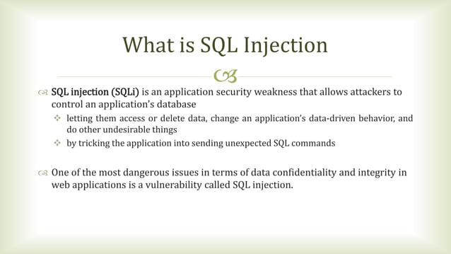 Sql injection | PPT