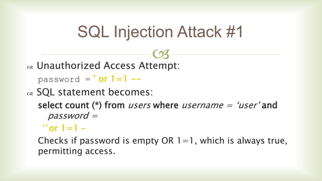 Sql injection | PPT