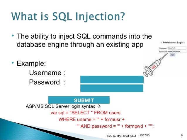 Sql Injection Attack 