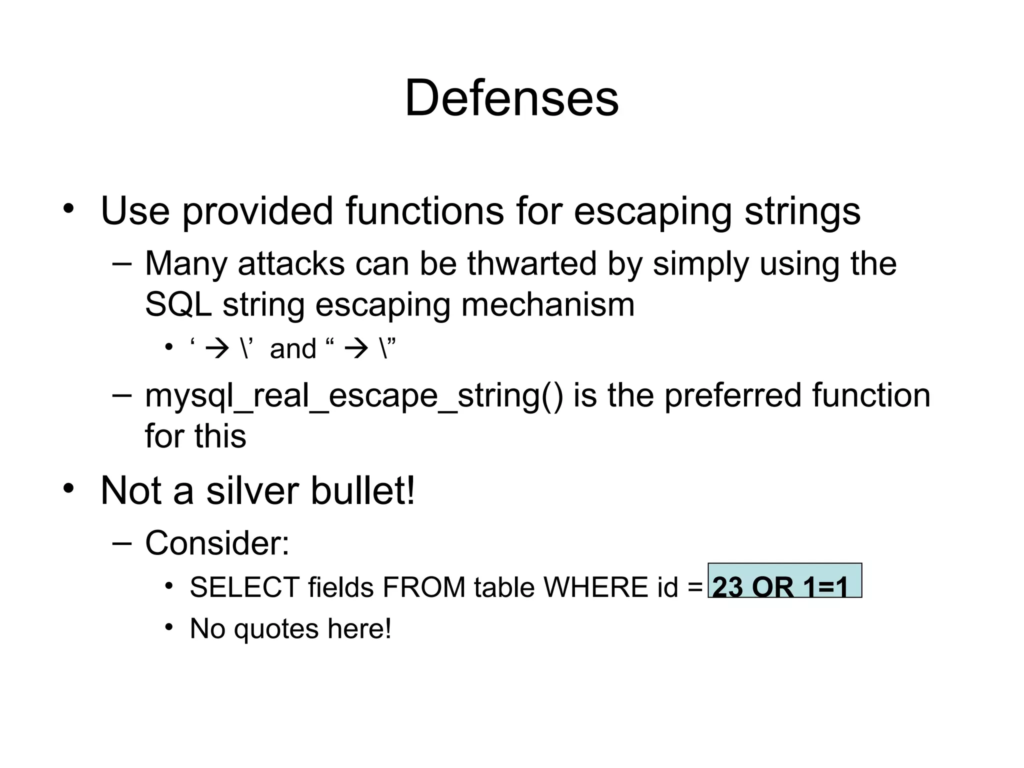 Sql Injection Attacks Ppt