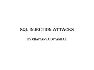 Sql injection attacks | PPT
