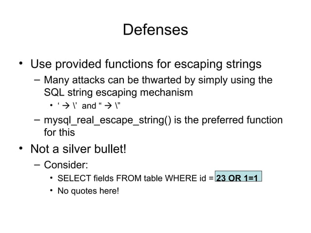 Sql injection attacks | PPT