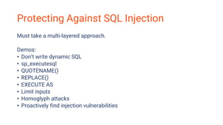 SQL Injection Attacks - Is Your Data Secure? GroupBy Conference | PPT