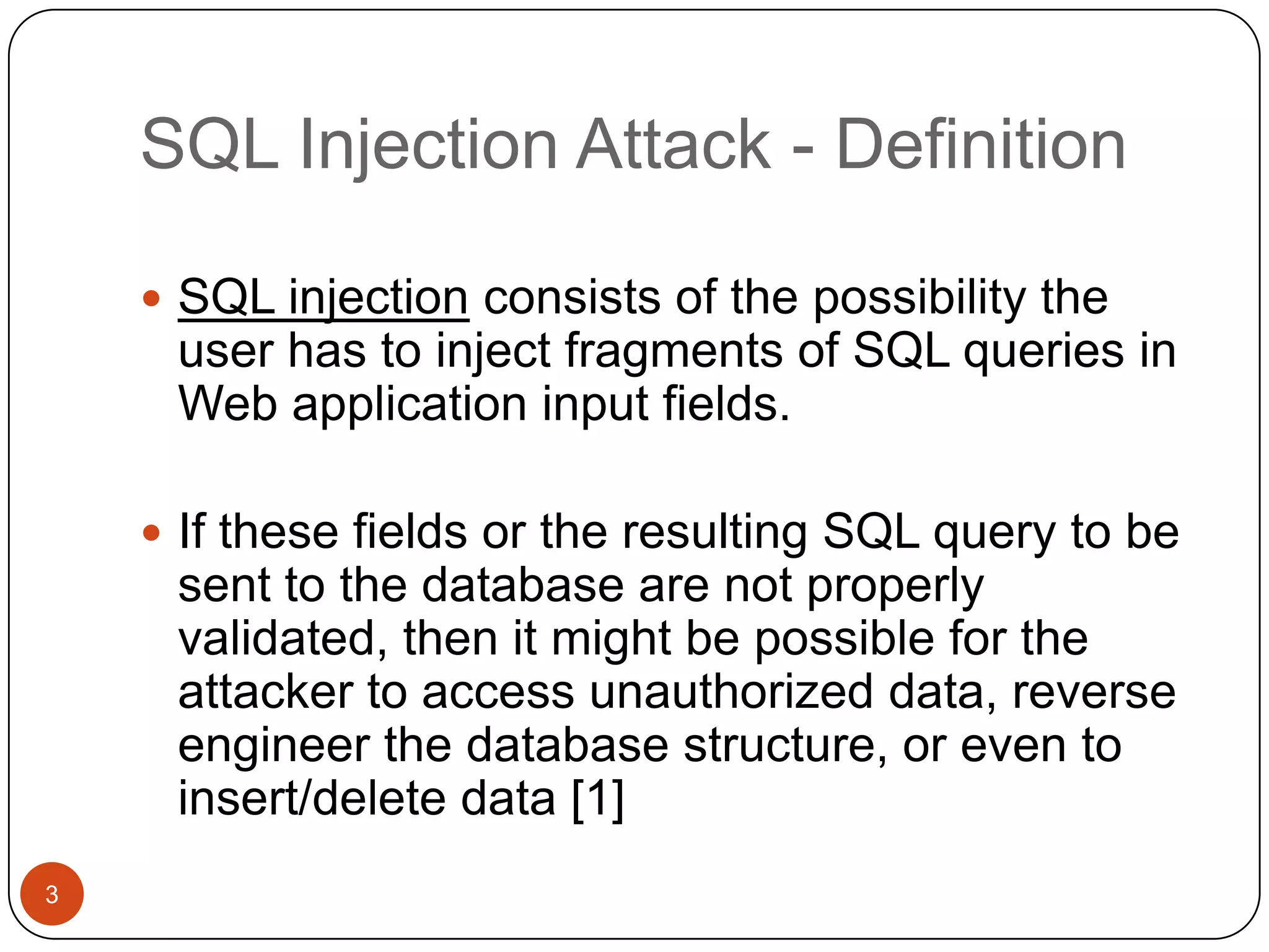 SQL Injection Attacks cs586 | PPT