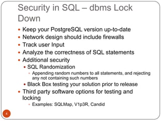 SQL Injection Attacks cs586 | PPT