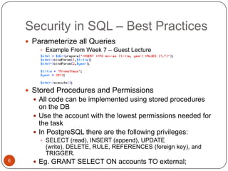 SQL Injection Attacks cs586 | PPT