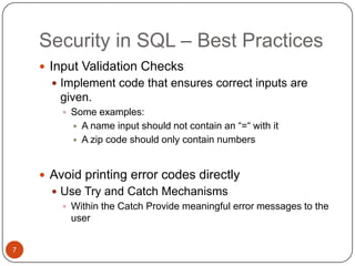SQL Injection Attacks cs586 | PPT