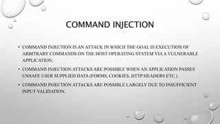 Sql injection & command injection | PPT