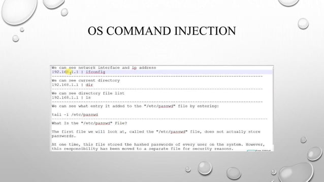 Sql injection & command injection | PPT