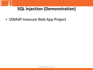 SQL Injection and DoS | PPT | Free Download