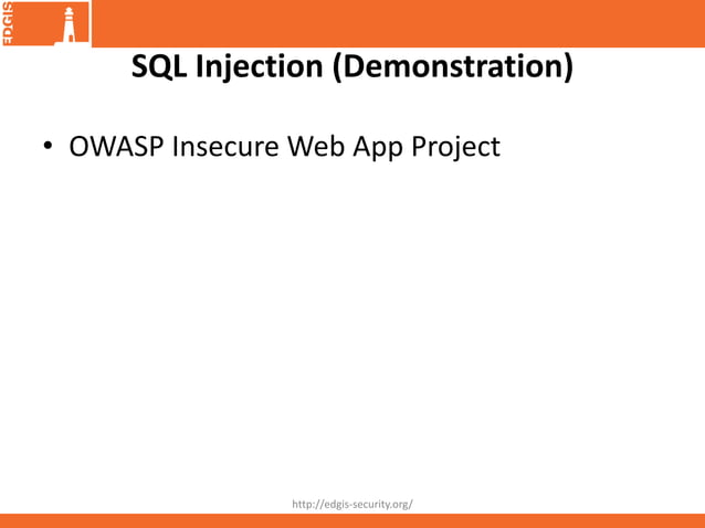 SQL Injection and DoS | PPT