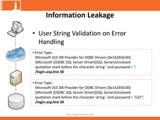 SQL Injection and DoS | PPT | Free Download