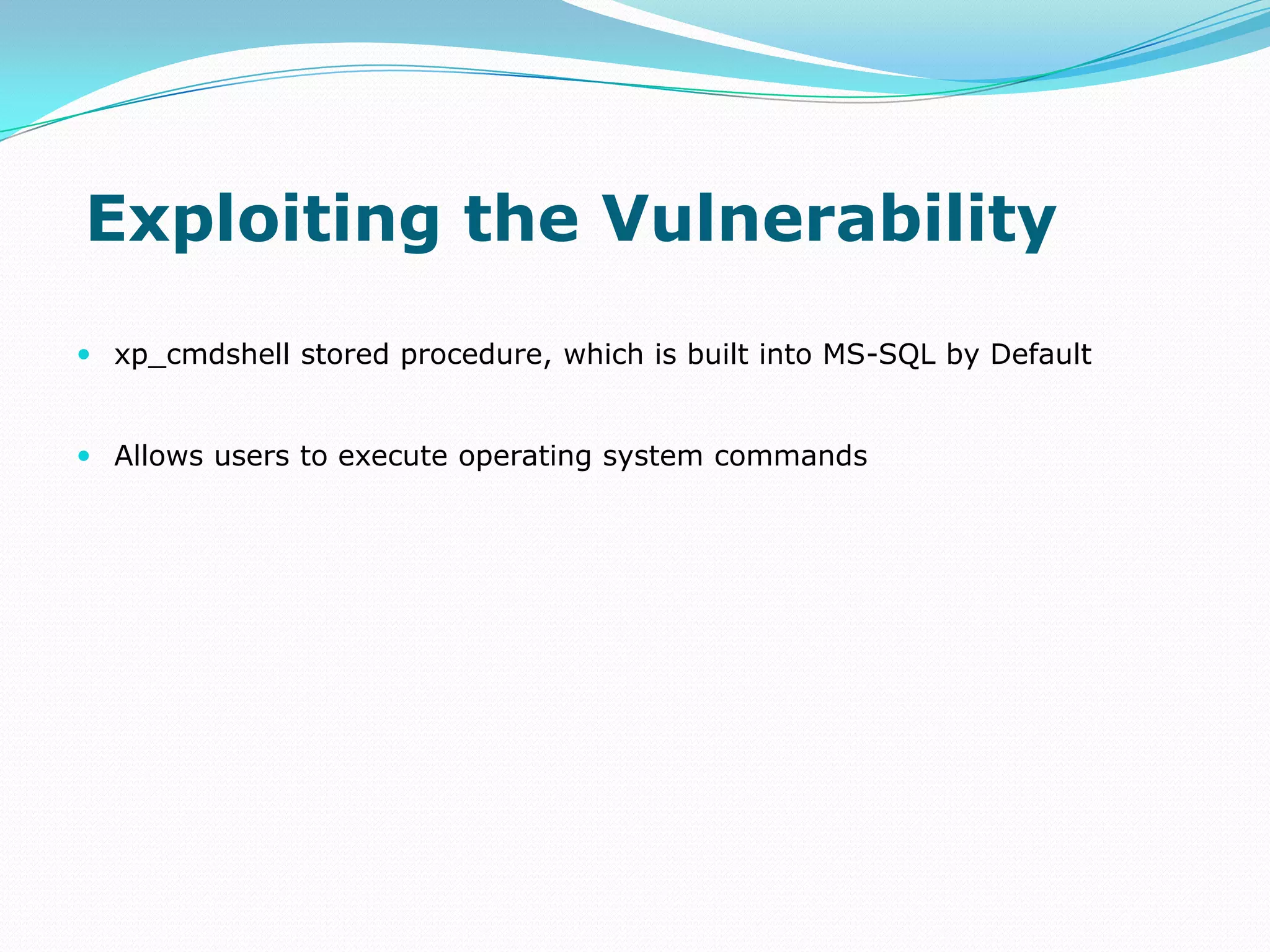 Sql Injection Exploit Ppt 3349