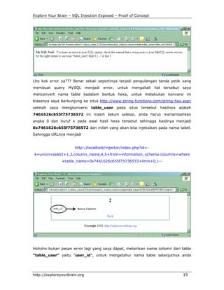 Sql injection exposed proof of concept | PDF
