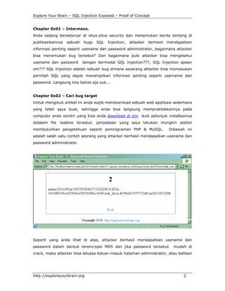 Sql injection exposed proof of concept | PDF