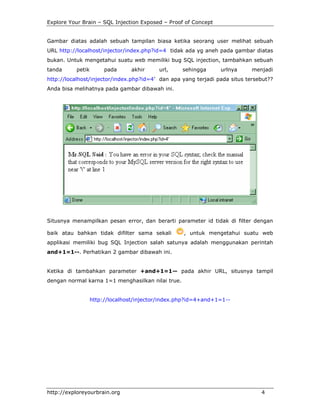 Sql injection exposed proof of concept | PDF