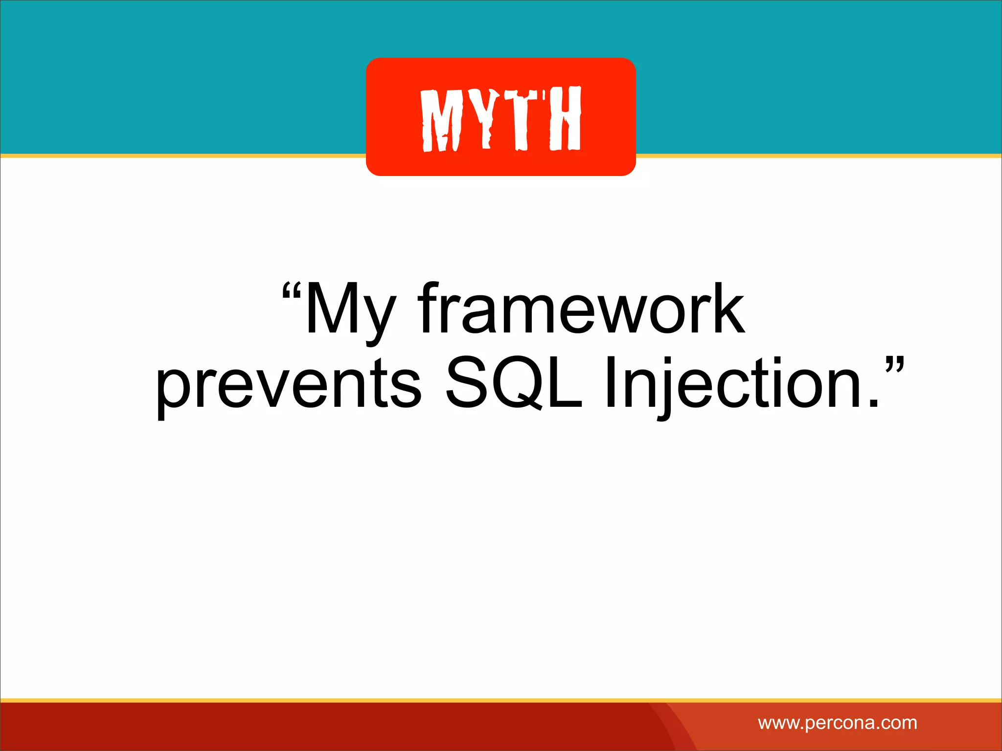 Sql Injection Myths and Fallacies | PDF