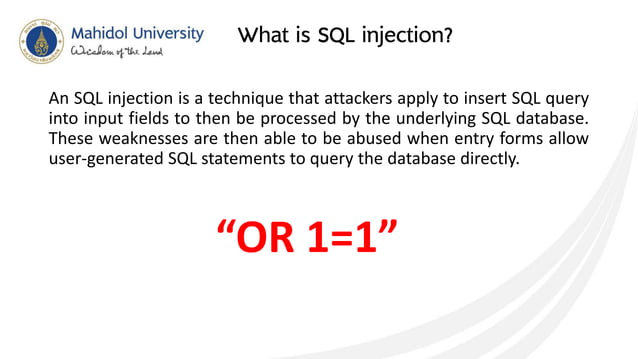 Sql Injection Prevention Techniques Ppt