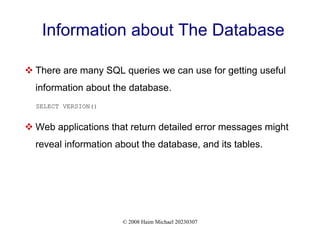 Introduction to SQL Injections | PPT