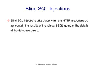 Introduction to SQL Injections | PPT
